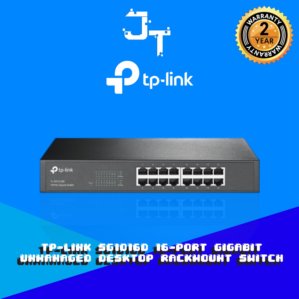 Jual TP-Link SG1016D 16-Port Gigabit Unmanaged Desktop/Rackmount Switch ...