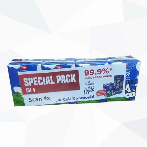 Jual DIAMOND UHT MILK FULL CREAM 125 ML SPC PACK 4 PCS | Shopee Indonesia