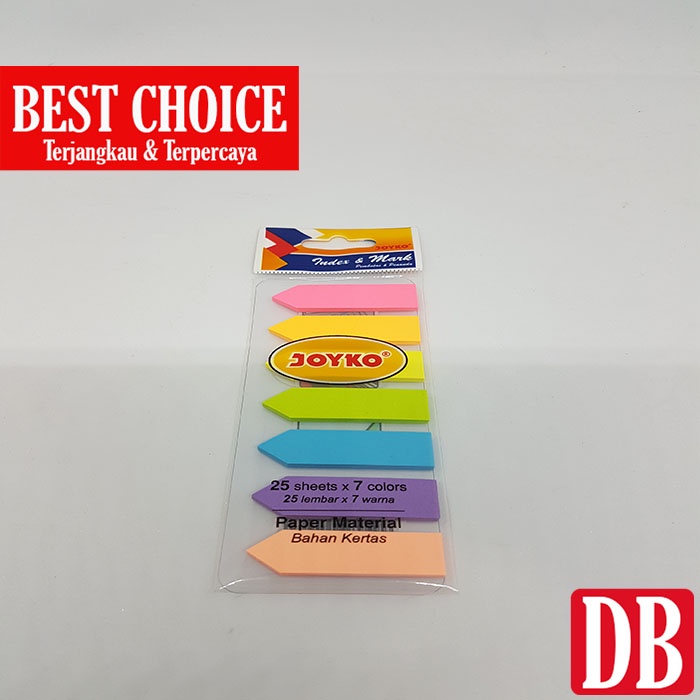 Jual Sticknote/pembatas buku panah kertas Joyko (25 lembar x 7 warna ...