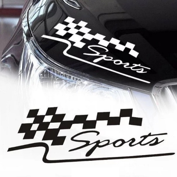 Jual Stiker Body Kaca Mobil Unik Lucu Cutting Sport Racing Flag ...