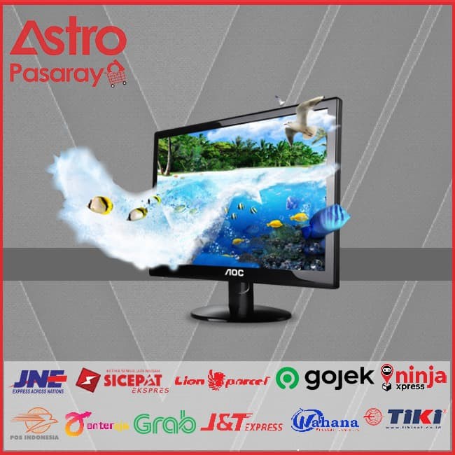 Jual MONITOR LED AOC 16" INCH-VGA IN/USB POWER | Shopee Indonesia