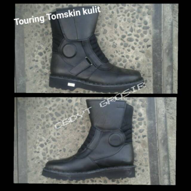 Jual Sepatu Touring Model Tomskin Kulit / cbdyt grosir | Shopee Indonesia