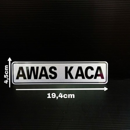 Jual Sign Label Acrylic Tulisan Awas Kaca | Shopee Indonesia