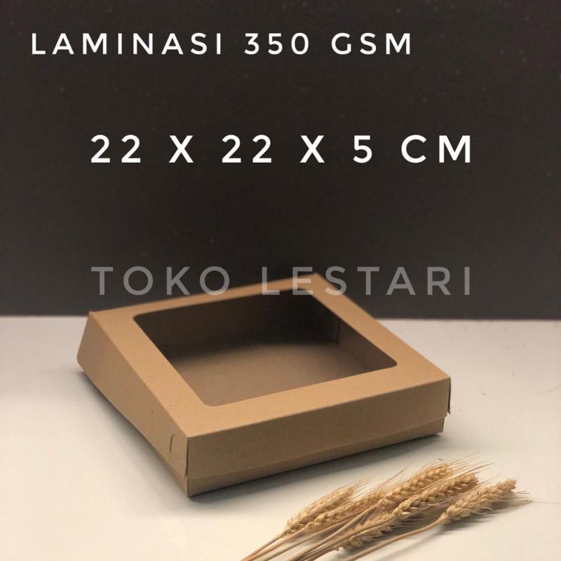 Jual Box Kraft Coklat LAMINASI JENDELA Untuk Kotak Packing Kue Roti ...