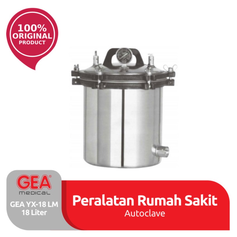 Jual Autoclave GEA 18 Liter YX18LM Non Timer (18 Liter Tanpa Timer ...