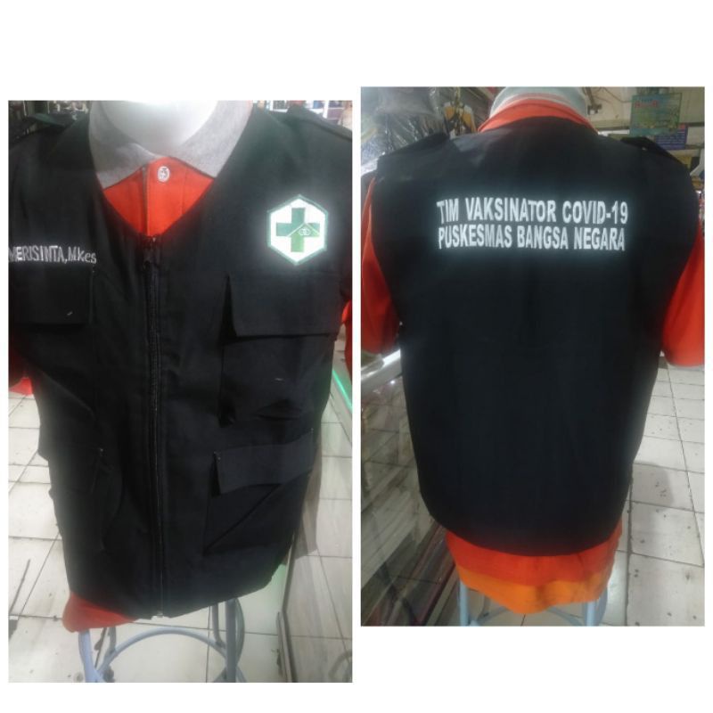 Jual rompi puskesmas#tim vaksinator#rompi kader kesehatan | Shopee ...