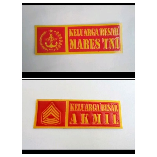 Jual sticker keluarga besar akmil mabes tni plat nomor nopol | Shopee ...