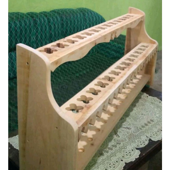 Jual jagrag susun kayu jati isi 26 biji buat patrem dan standart rapi ...