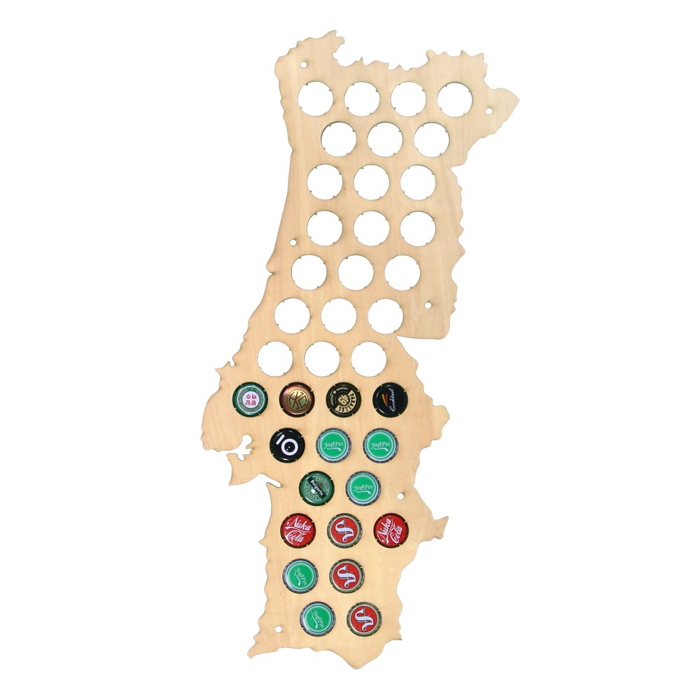 Jual Wooden Craft Maps Of Portugal Beer Caps Maps Wall Mounted ...