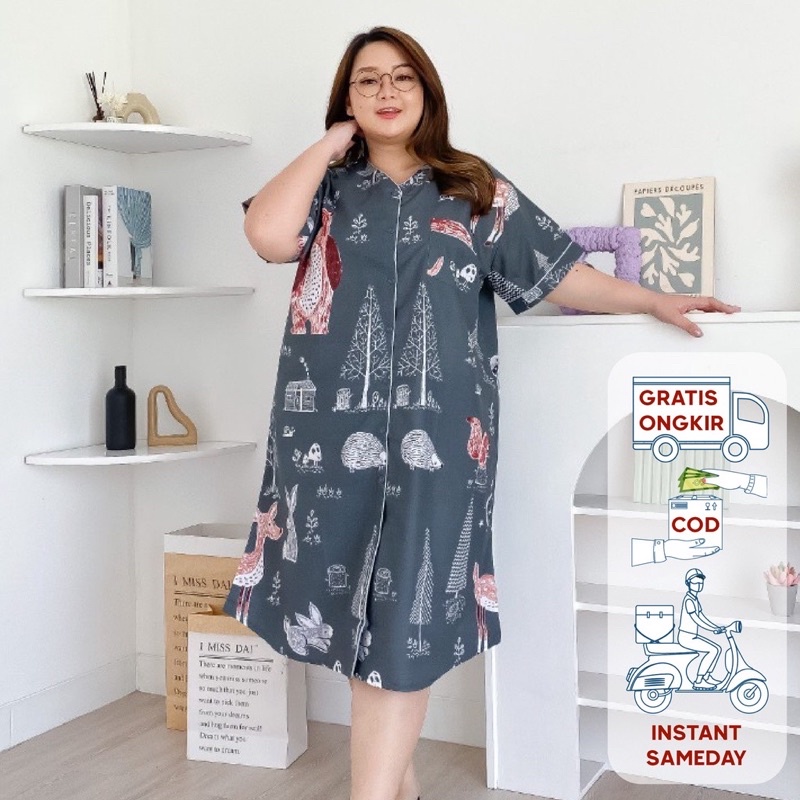 Jual daster jumbo ld 120cm/piyama daster wanita jumbo/dress jumbo ...