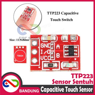Jual TTP223 TOUCH SENSOR SENTUH CAPACITIVE SELF LOCKING SWITCH | Shopee ...
