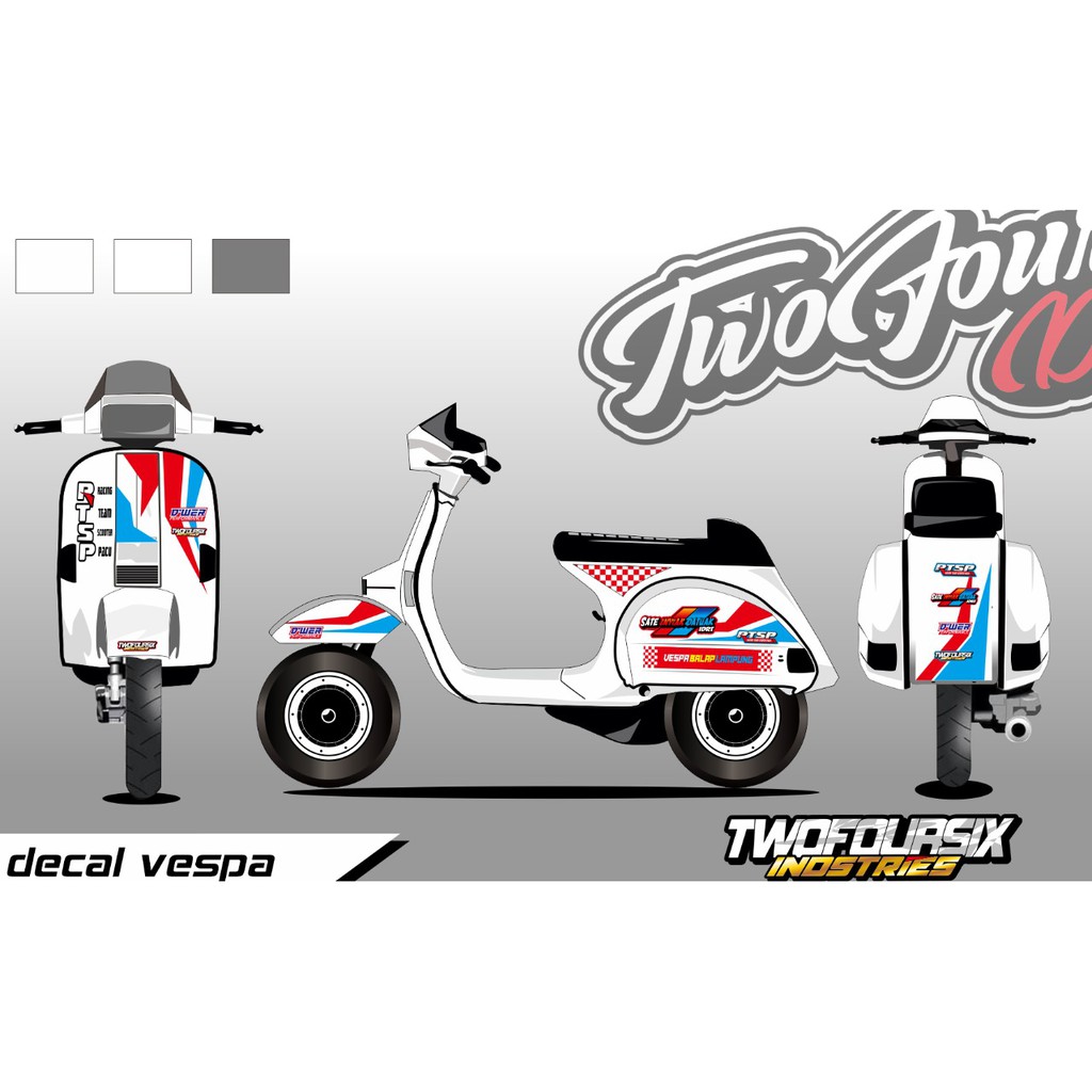 Jual STIKER VESPA DECAL RACING TERMURAH2 | Shopee Indonesia