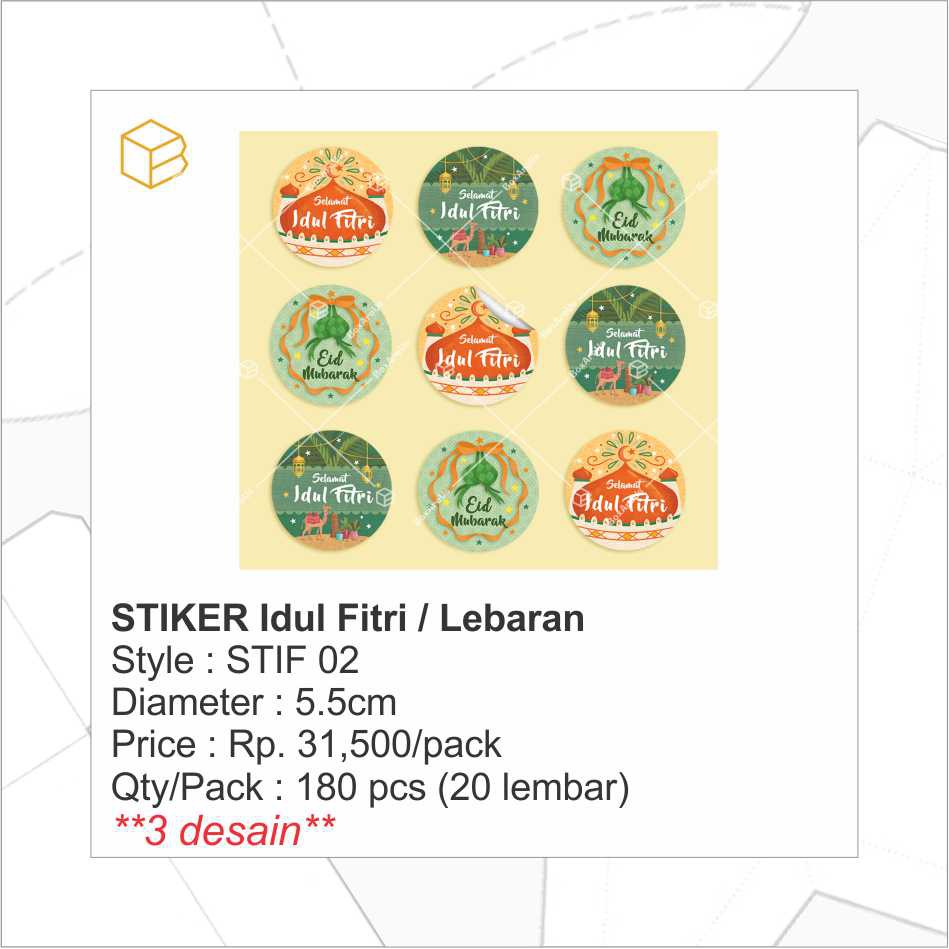 Jual Sticker Lebaran/Stiker Idul Fitri//Hiasan/Kertas tempel/Tempelan ...