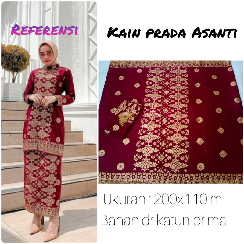 Jual KAIN BATIK PRADA ASHANTY 002 || KAIN BATIK PRADA MOTIF MINANG ...