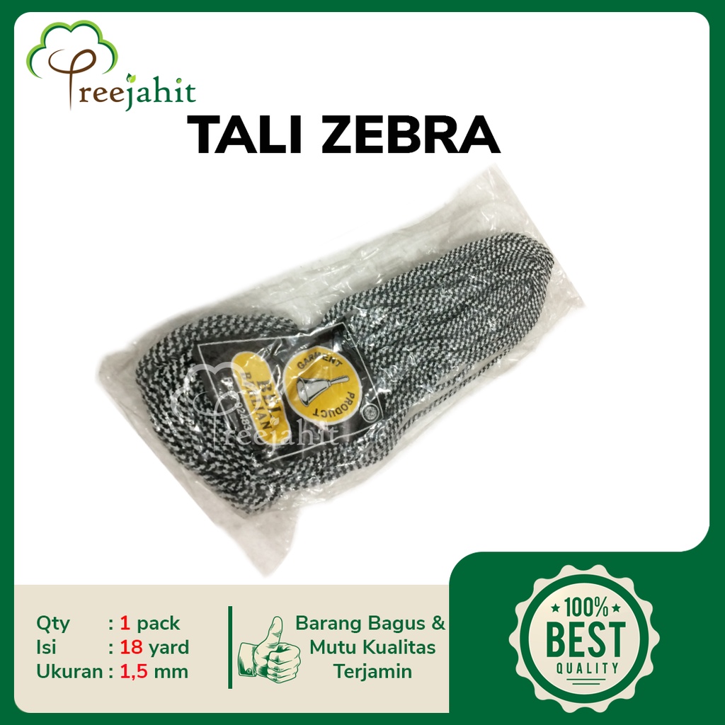 Jual Tali Zebra Belang Hitam Putih Kur | Shopee Indonesia