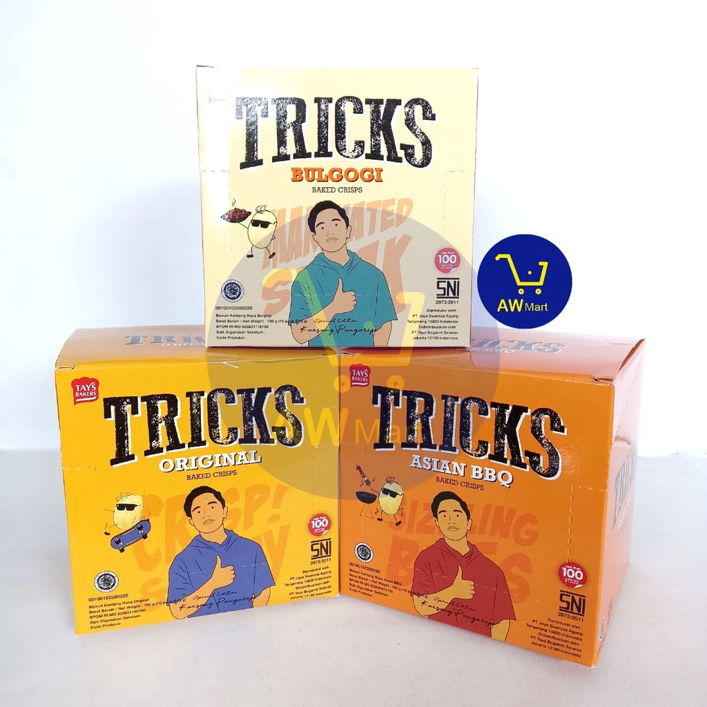 Jual TRICKS BISKUIT KENTANG BOX 150 GRAM ISI 10 PACK - ALL VARIAN ...