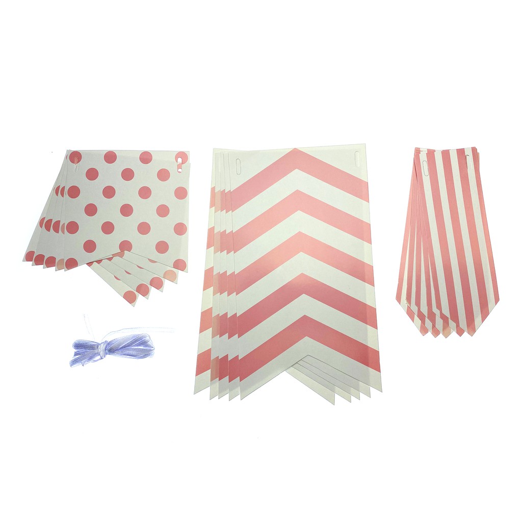 Jual Scoop Bendera Dekorasi Pesta / Bunting Flag Pink 55185101 | Shopee ...