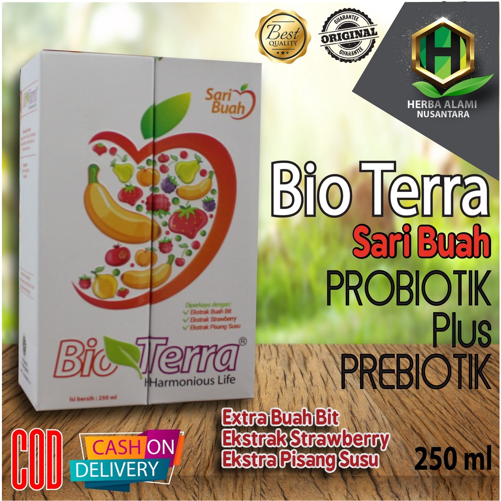 Jual BIO TERRA SARI BUAH | BIO TERRA PREBIOTIK PLUS PROBIOTIK ...