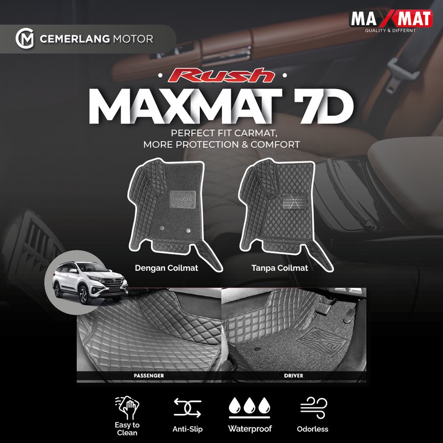 Jual Karpet 7D mangkok MAXMAT Toyota All New Rush include Coil Mat ...