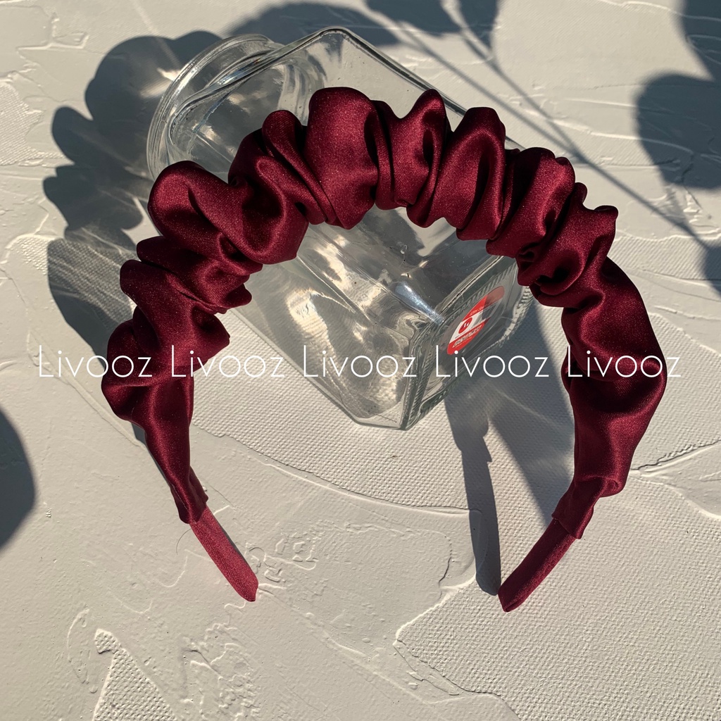 Jual Medium Ruffle Bandana Bondu Scrunchie bando ruffle Korea bando ...