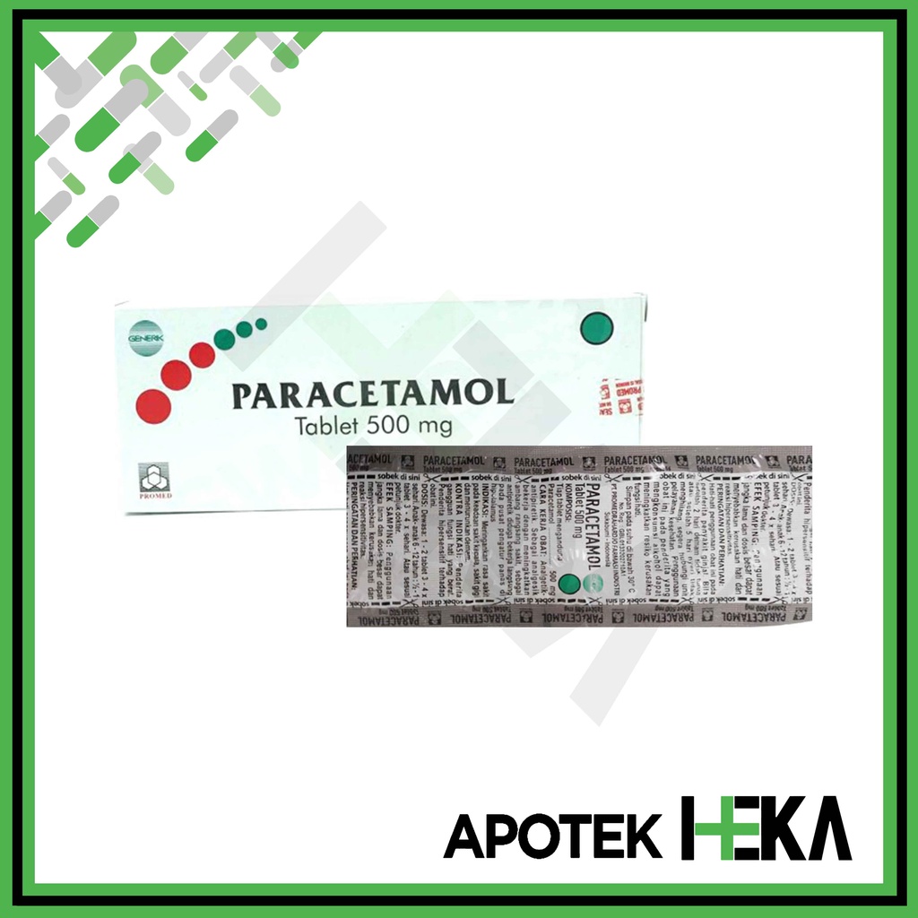Jual Paracetamol 500 mg Promed Box isi 10x10 Tablet - Obat Penurun ...