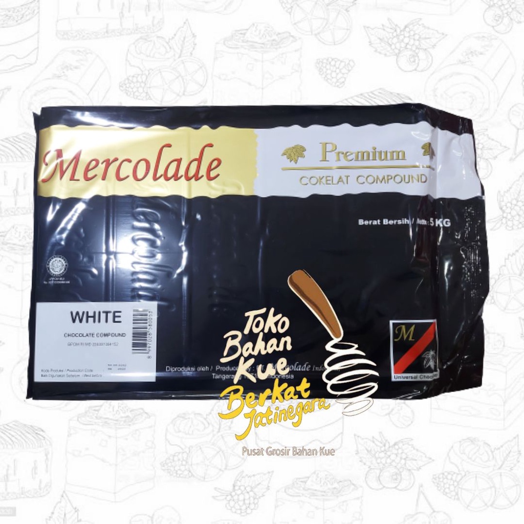 Jual MERCOLADE WHITE PREMIUM KEMASAN 5 KG / COKLAT BATANG WHITE PREMIUM ...