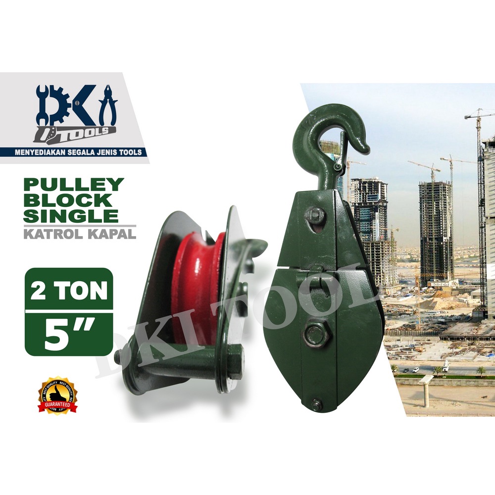 Jual KOALA Katrol Kapal Kerekan Katrol Pulley Block Single 5" Inch 2 ...