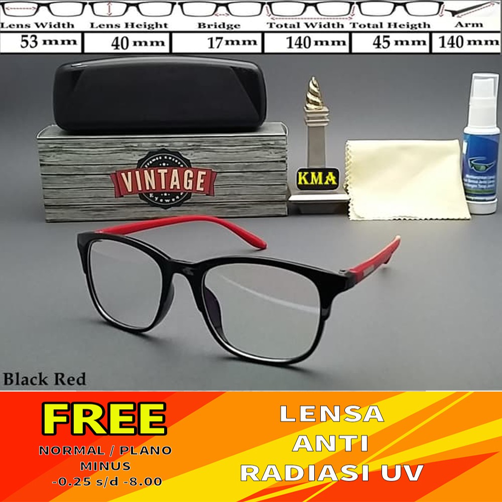 Jual Frame kacamata MINUS free lensa minus anti radiasi dan uv kacamata ...