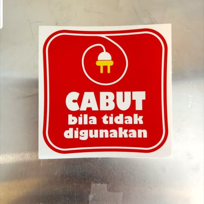 Jual SIGN STICKER K3 RAMBU SAFETY CABUT BILA TIDAK DIGUNAKAN UK 10X10CM ...