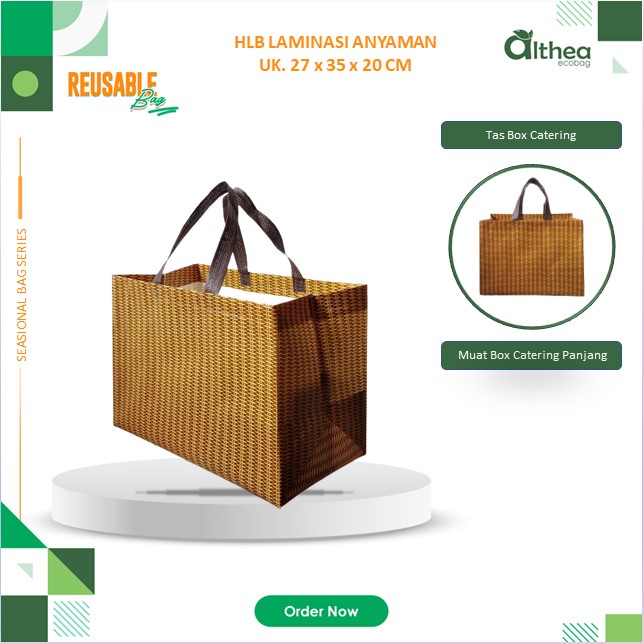 Jual Tas Nasi Box Tas Hajatan Goodie Bag Bahan Spunbond Motif Anyaman ...
