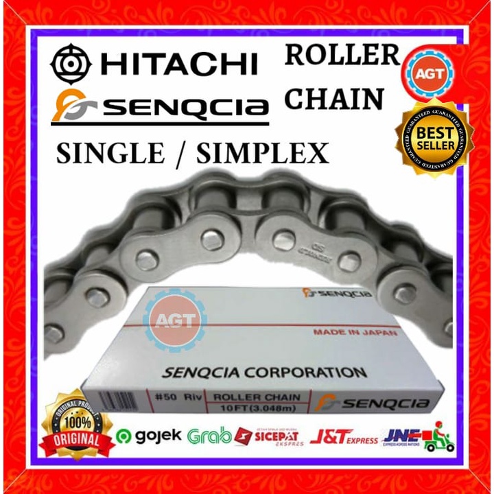 Jual ROLLER CHAIN RS 80-1 SINGLE HITACHI-SENQCIA ( RANTAI JAPAN ...