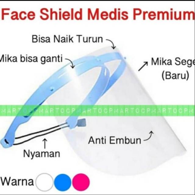 Jual APD Visor Pelindung Wajah Mika bisa naik turun Dental Face Shield medical mask | Shopee ...