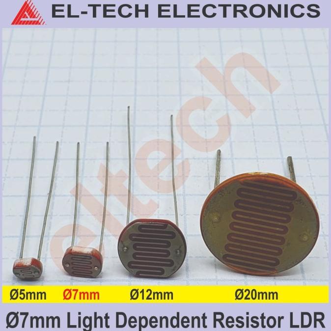 Jual 7mm LDR Light Dependent Resistor Sensor Cahaya elt3ch Ayo Beli ...