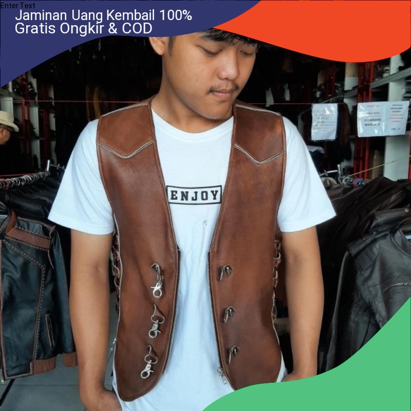 Jual Rompi Pria Kulit Domba Asli Model Koboy Rompi Kulit Garut Termurah ...