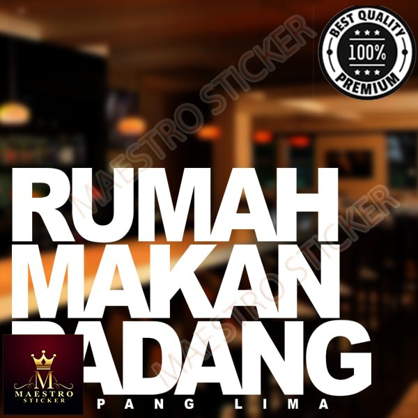 Jual Stiker Kaca Dinding Rumah Makan Padang Sticker Custom Cutting ...