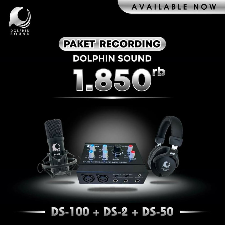 Jual Paket Recording Dolphin Sound DS100 DS2 DS50 Komplit Original ...