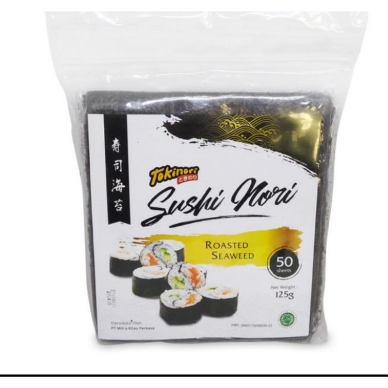 Jual TOKINORI SUSHI NORI ROASTED SEAWEED 50 SHEET 125g | Shopee Indonesia