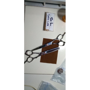 Jual gunting barber/ gunting salon Gunting Rambut Stainless Set Isi 2 ...