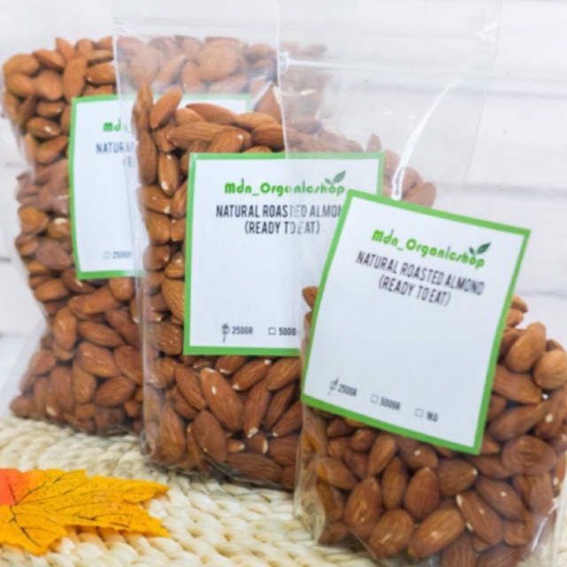 Jual Natural Roasted Almond/Almond Panggang 500g | Shopee Indonesia