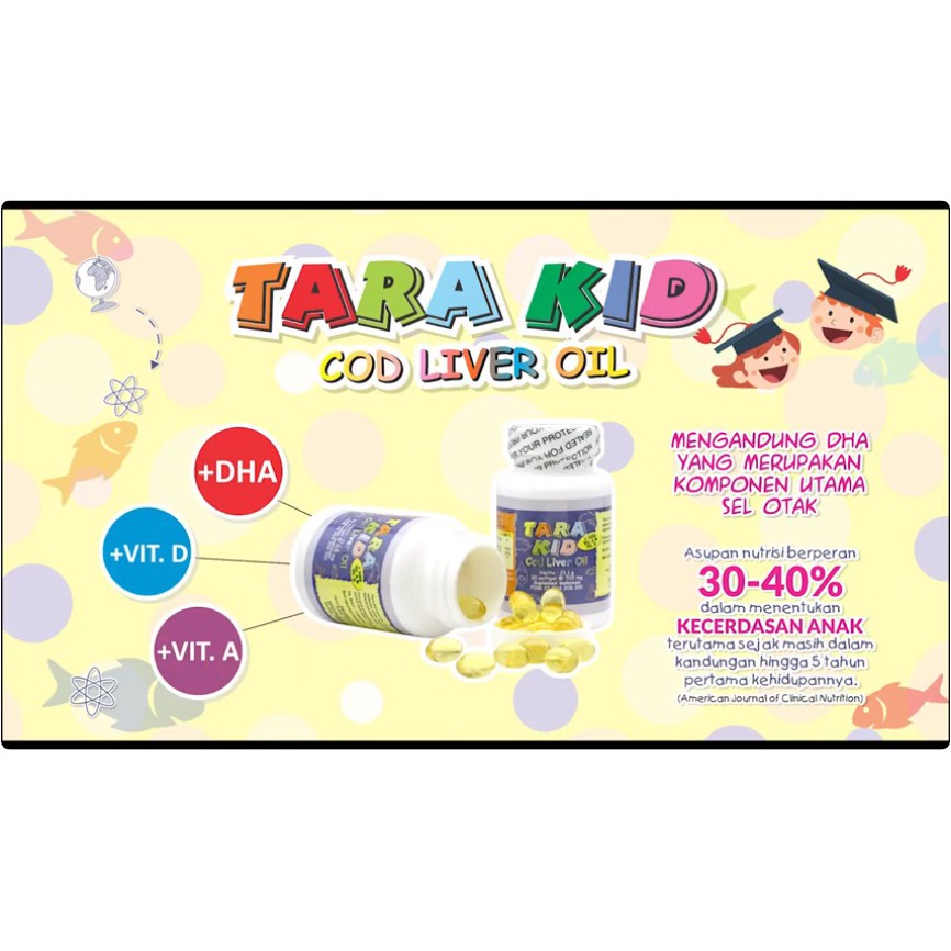 Jual TARAKID / TARA KID Vitamin Anak Cerdas / Cod Liver Oil + DHA Isi ...