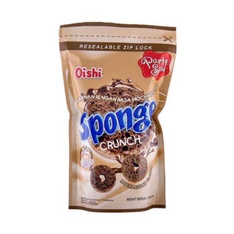 Jual Oishi Sponge Crunch Coklat / Strawberry / Mochaccino / Keju 100gr | Shopee Indonesia