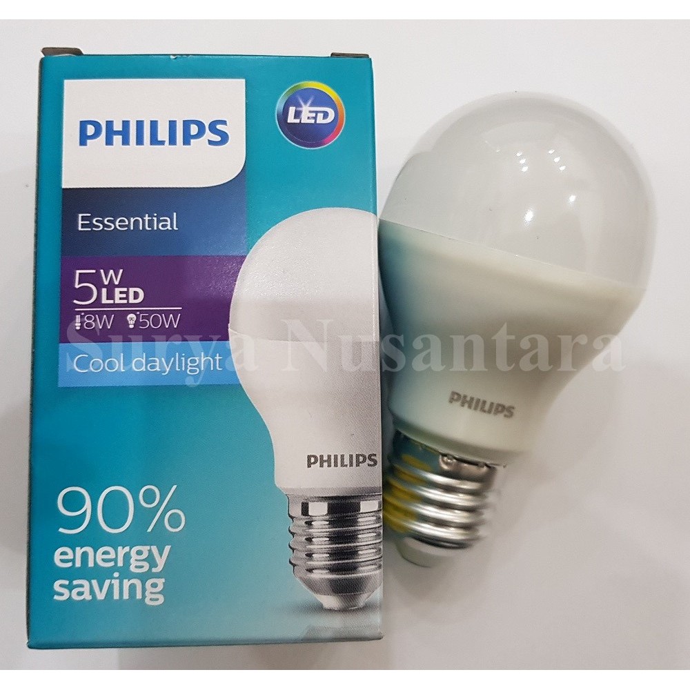 Jual Paket Hemat Lampu Led Ledbulb Essential Philips 5w ( 1 pack isi 4 ...
