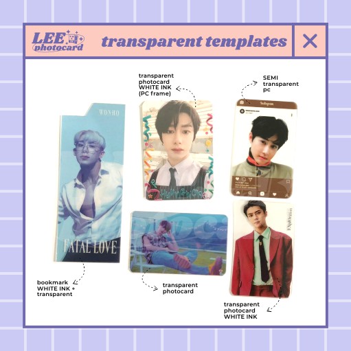 Jual WINK - Cetak Print Clear Photocard Transparan Frame Custom Tinta ...