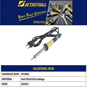 Jual Solder Listrik 40 Watt JETJO TOOLS 101871 / Soldering Iron ...