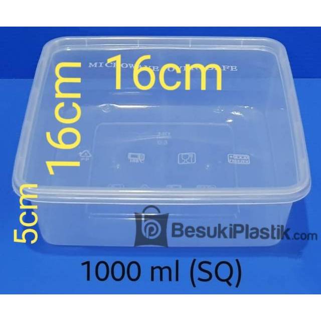 Jual Thinwall Kotak Persegi 1000ml / 1500ml / 2000ml / 3000ml / Box ...