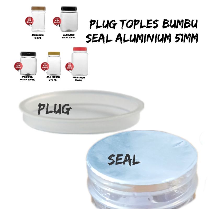 Jual bigta_SEAL ALUMINIUM 51 MM / PLUG / SEGEL PLASTIK TOPLES BUMBU ...