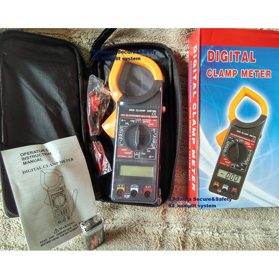 Jual TANG AMPERE / DIGITAL CLAMP MULTIMETER / CLAMP METER | Shopee ...