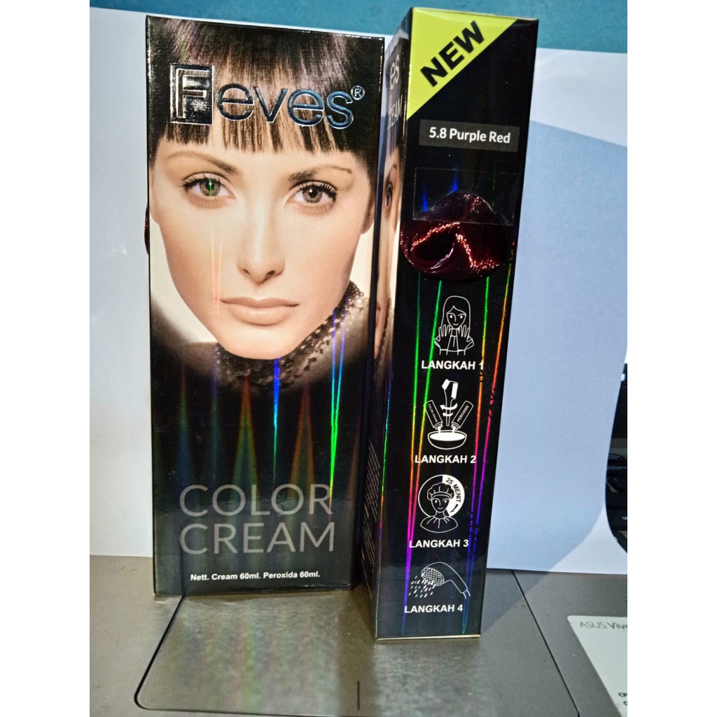 Jual Cat Rambut Feves Color Cream 60ml | Shopee Indonesia