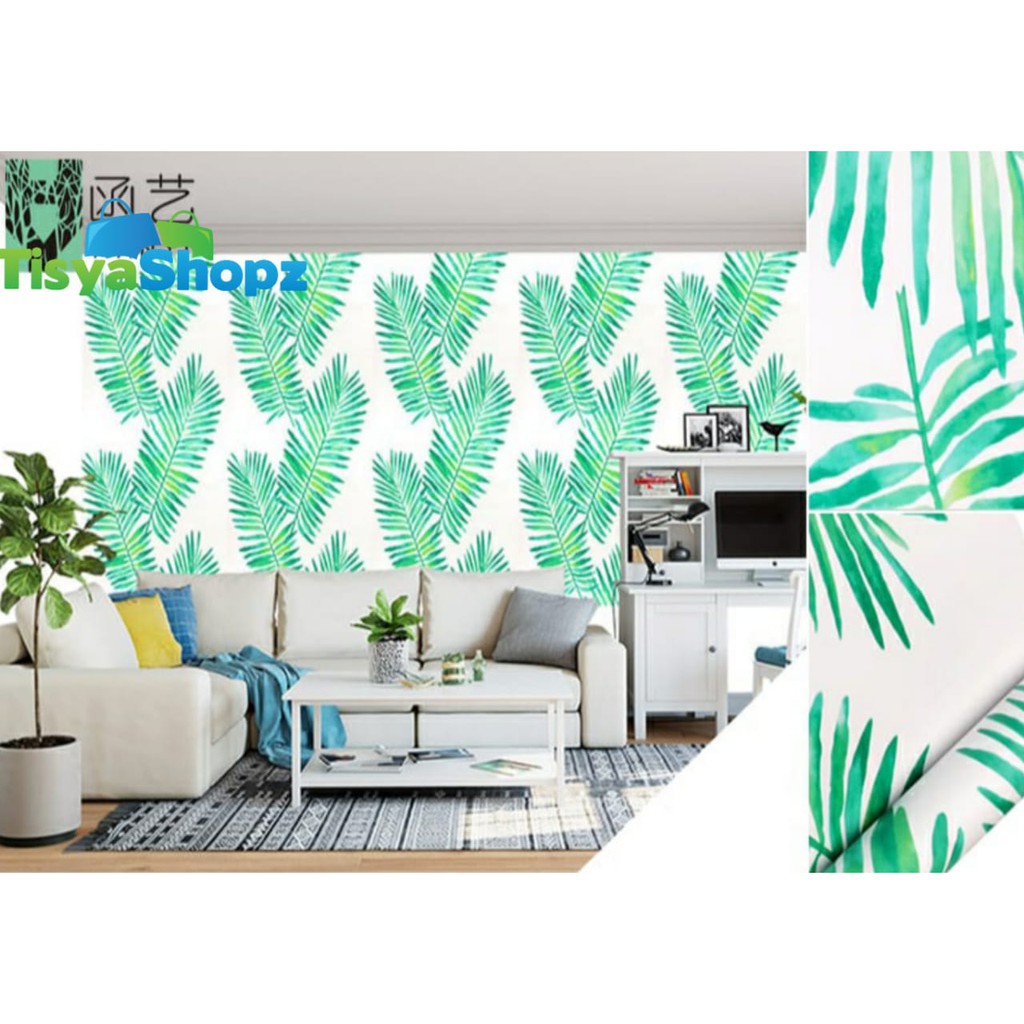 Jual WALLPAPER MOTIF DAUN PAKIS UK: 45 CM X 10 METER | Shopee Indonesia