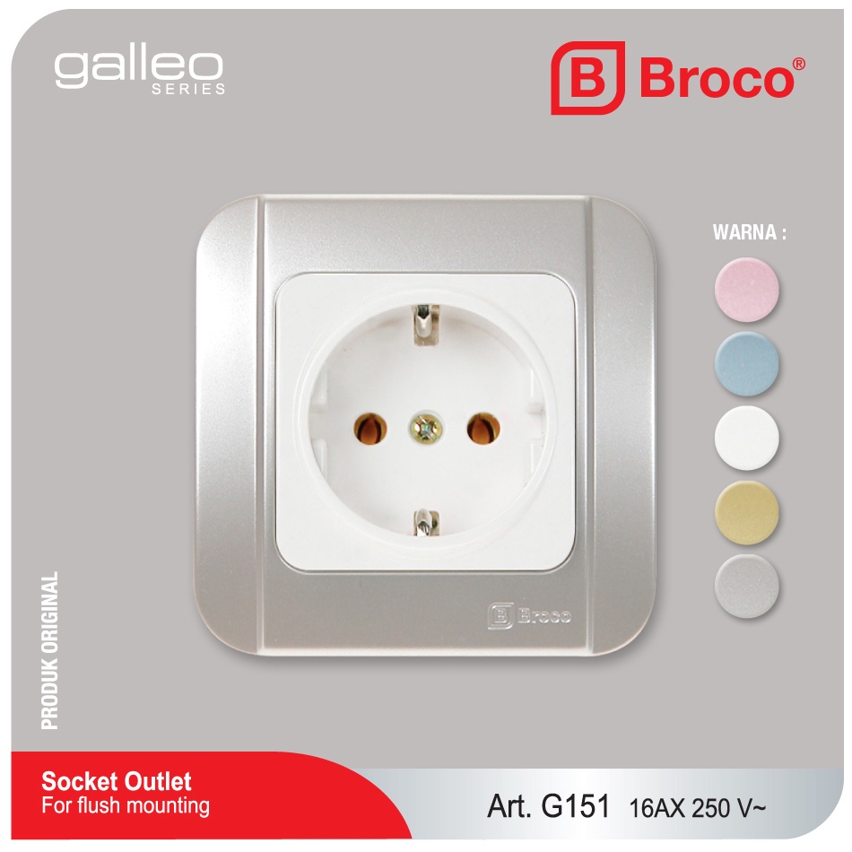 Jual Broco Electrical Galleo G151 Stop Kontak | Shopee Indonesia